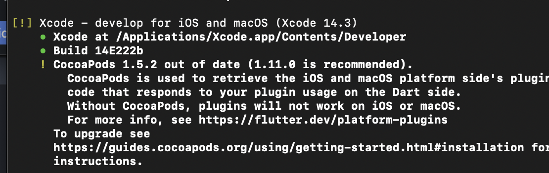 [해결] CocoaPods not installed or not in valid State