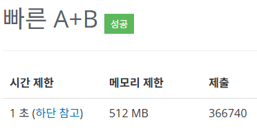15552번 빠른 A+B