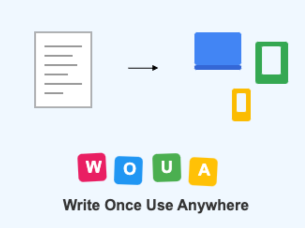 우와스터디 WOUA(Write Once, Use Anywhere)