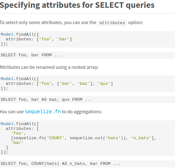 Sequelize에 대한공부- Model Querying - Basics