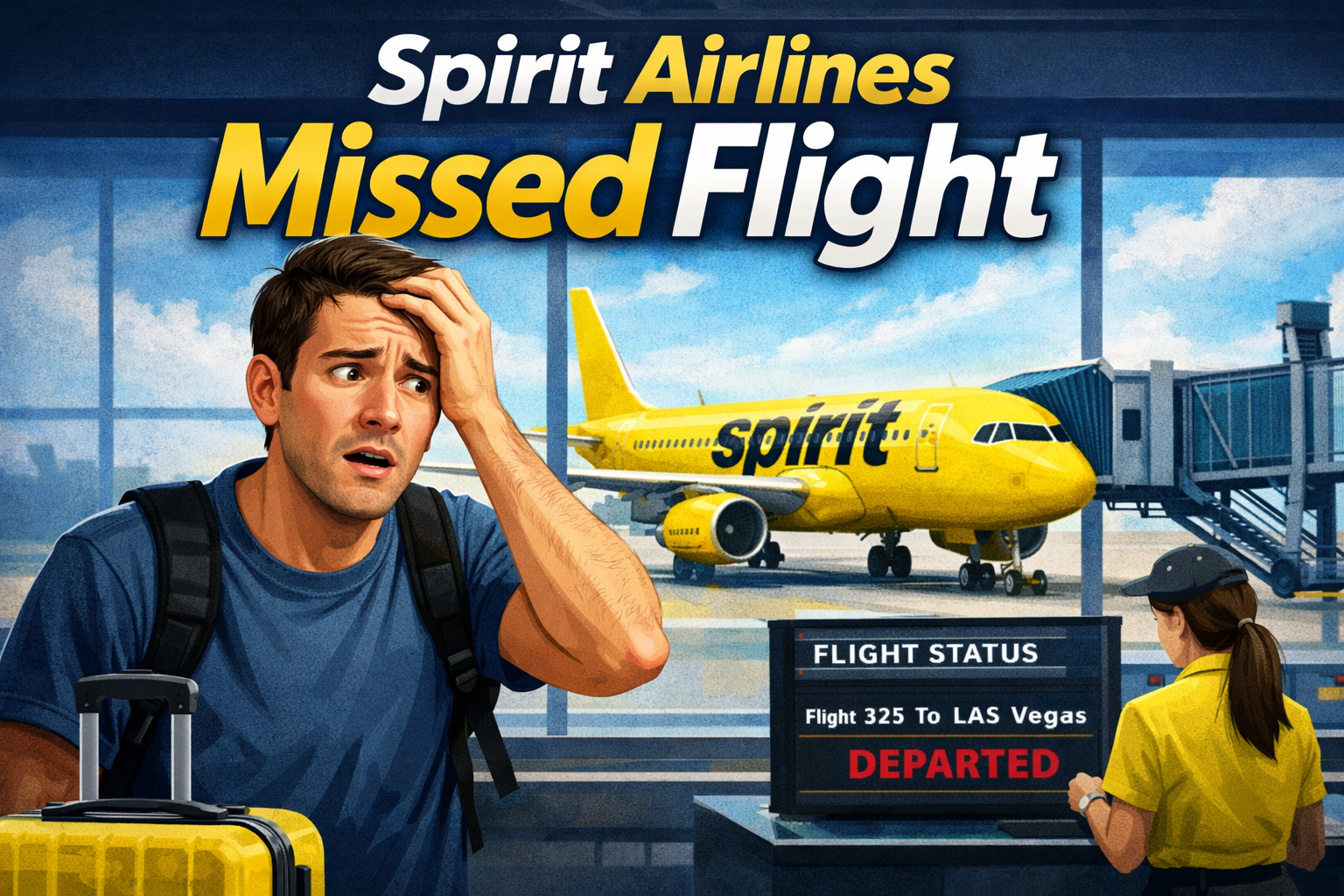 Spirit Airlines Missed Flight: Rules, Fees & Rebooking Options