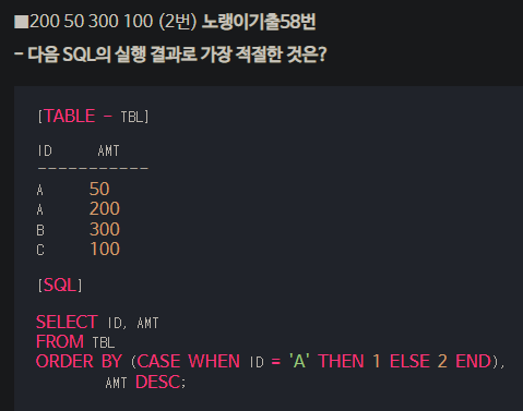 SQLD 기출45, 48회