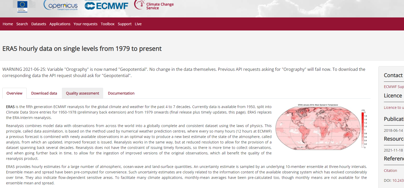 ECMWF ERA5 자료 사용법