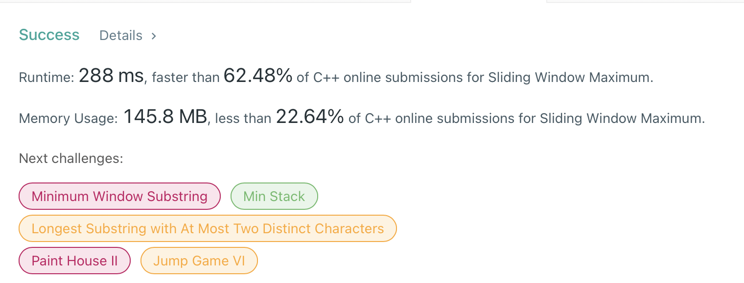 [Leetcode/C++] 239_Sliding Window Maximum