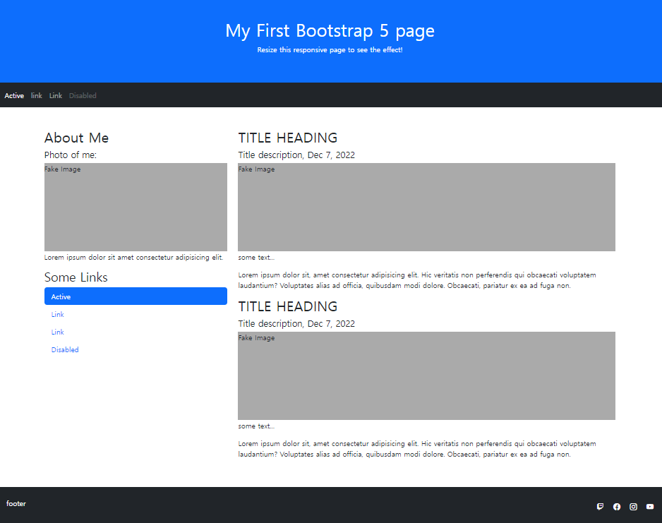 22.05.30. Bootstrap 2 Single-page