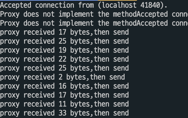 Telnet -> Proxy -> Server -> Proxy -> Telnet