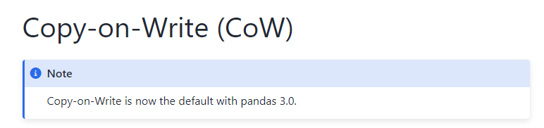 [Pandas] CoW, 당신이 Pandas 3.0으로 옮겨간다면 당황할 이유