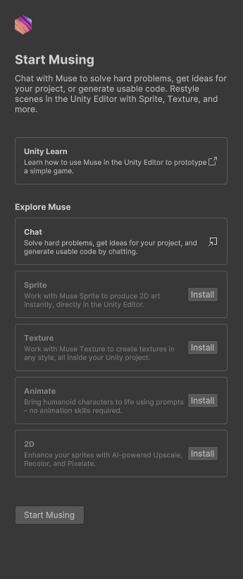 [Unity] 유니티 Muse 훔쳐보기