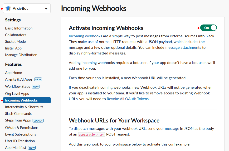 🔗 Slack Webhook URL 설정 방법
