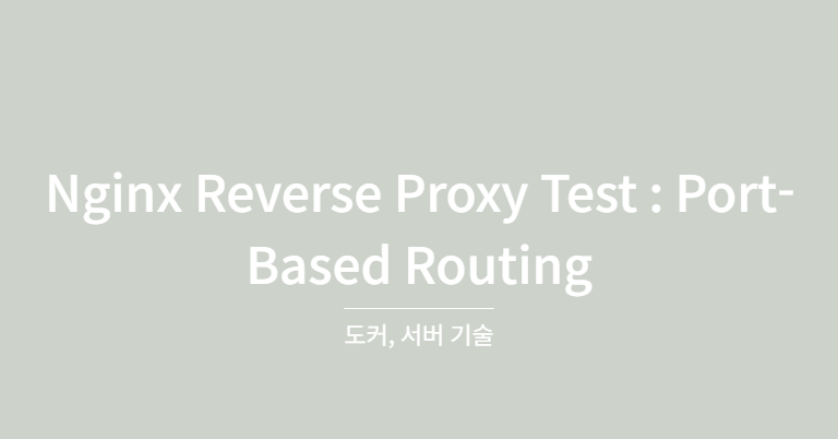 Nginx Reverse Proxy Test : Port-Based Routing