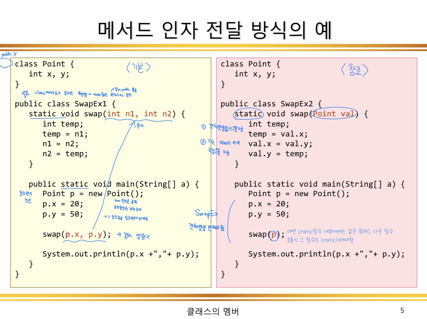 5 클래스의 멤버 
