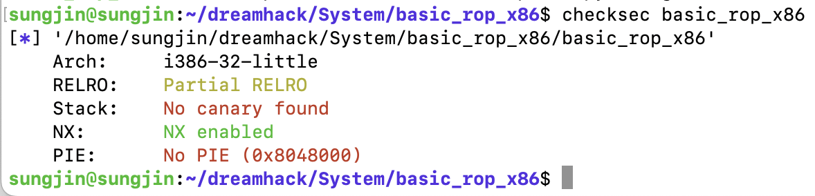 [드림핵] basic_rop_x86