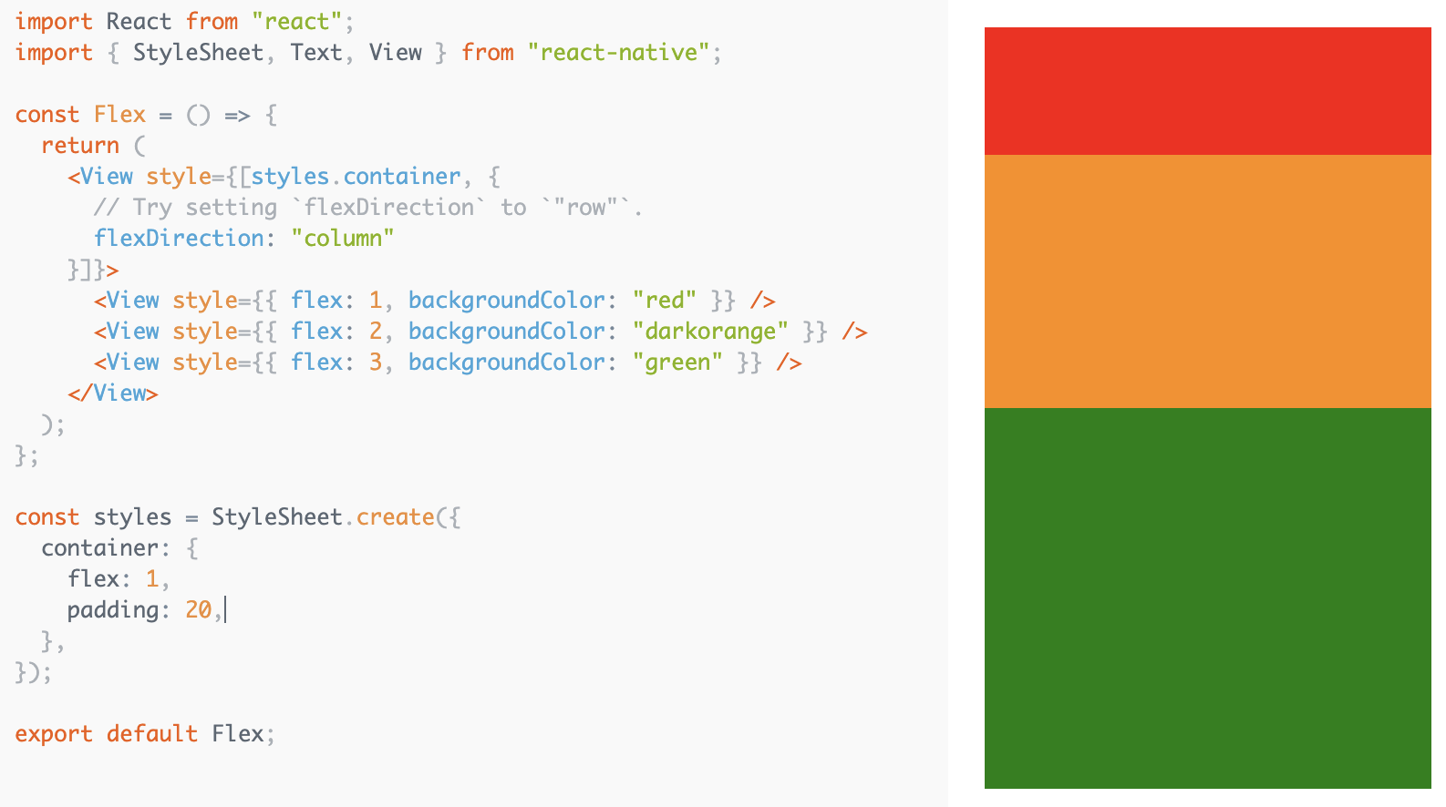 Flex 사용하기 Layout with Flexbox (react-native)