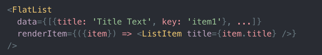 List View in React native