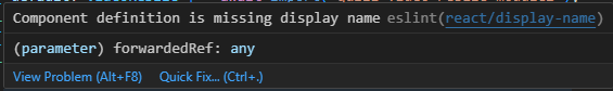 Component definition is missing display name 에러