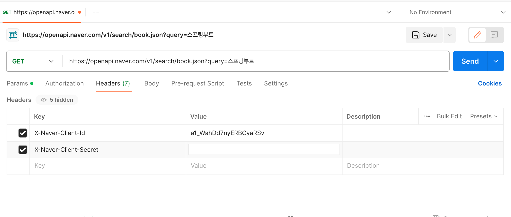readlog:: (Spring) 네이버 OPEN API를 이용해서 책 목록 조회하기