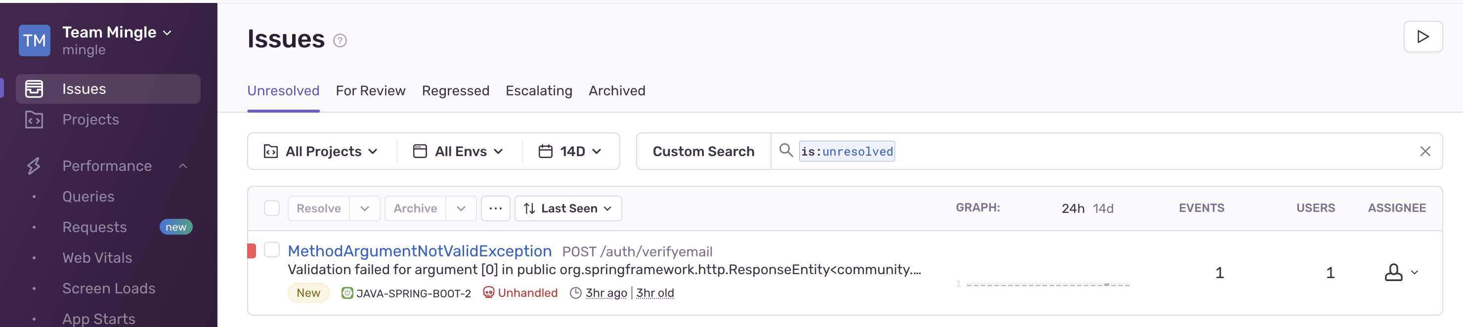 [Spring Boot] Sentry로 에러 모니터링 구축하기