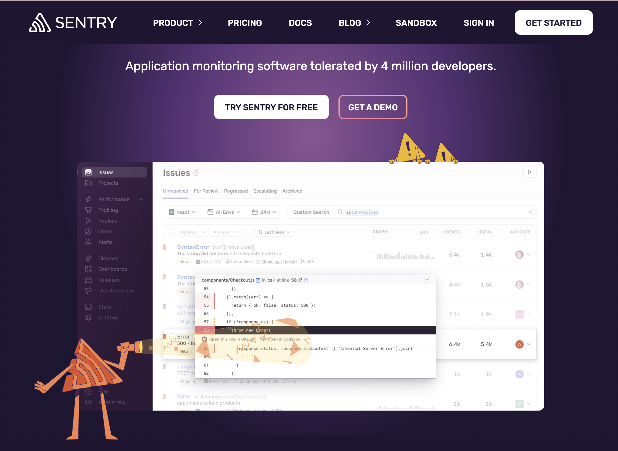 [Spring Boot] Sentry로 에러 모니터링 구축하기