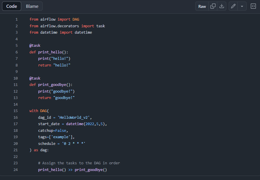 [Airflow] PythonOperator를 사용해서 Airflow DAG 작성하기