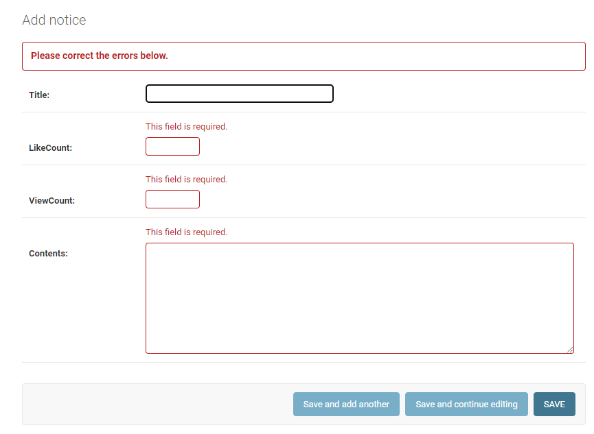 Django This Field Is Required 