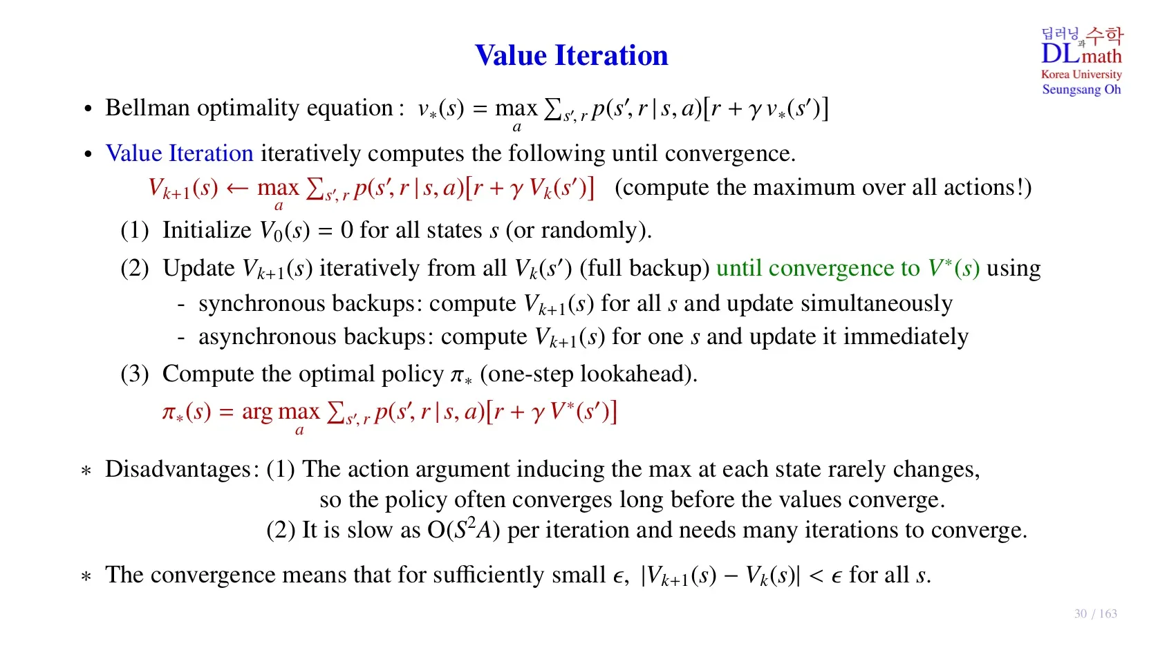 [Deep Reinforcement Learning] 8강 Value Iteration