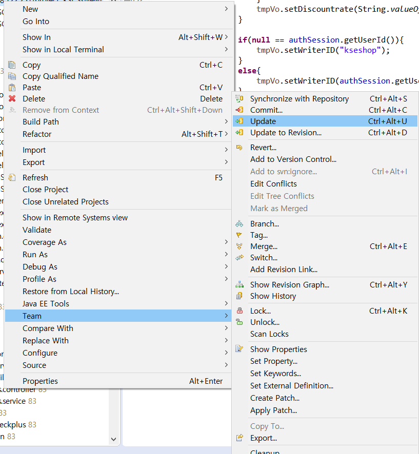 [Eclipse] SVN 및 Tomcat 연동하는 방법