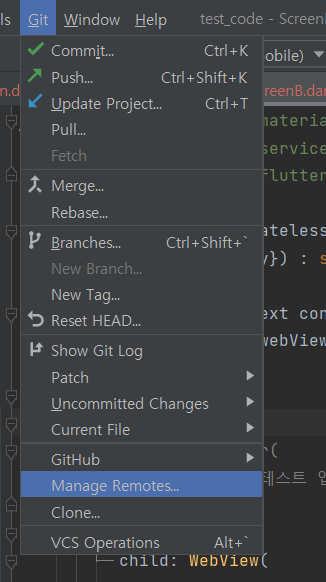 [GitHub] Flutter 프로젝트를 깃허브 Repository에 코드 올리기 및 가져오기