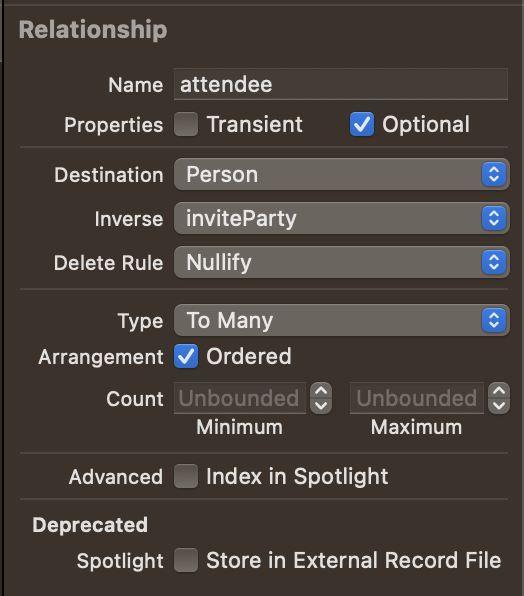 Swift Coredata Relationship