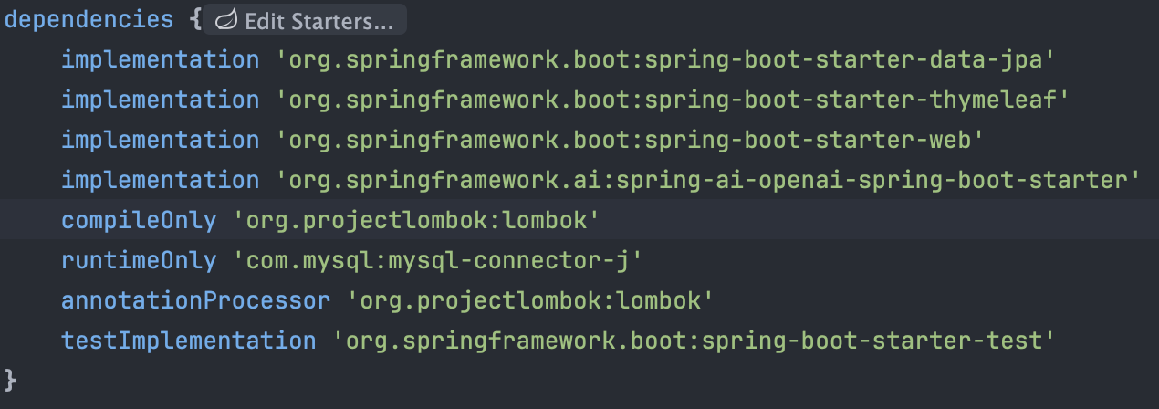 Dependency Configuration Dependency Configuration