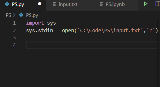 PS) python 용 reopen
