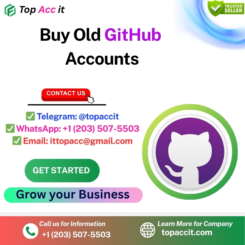 GitHub Accounts -100% Active (PVA, Aged & in Best Website 2025