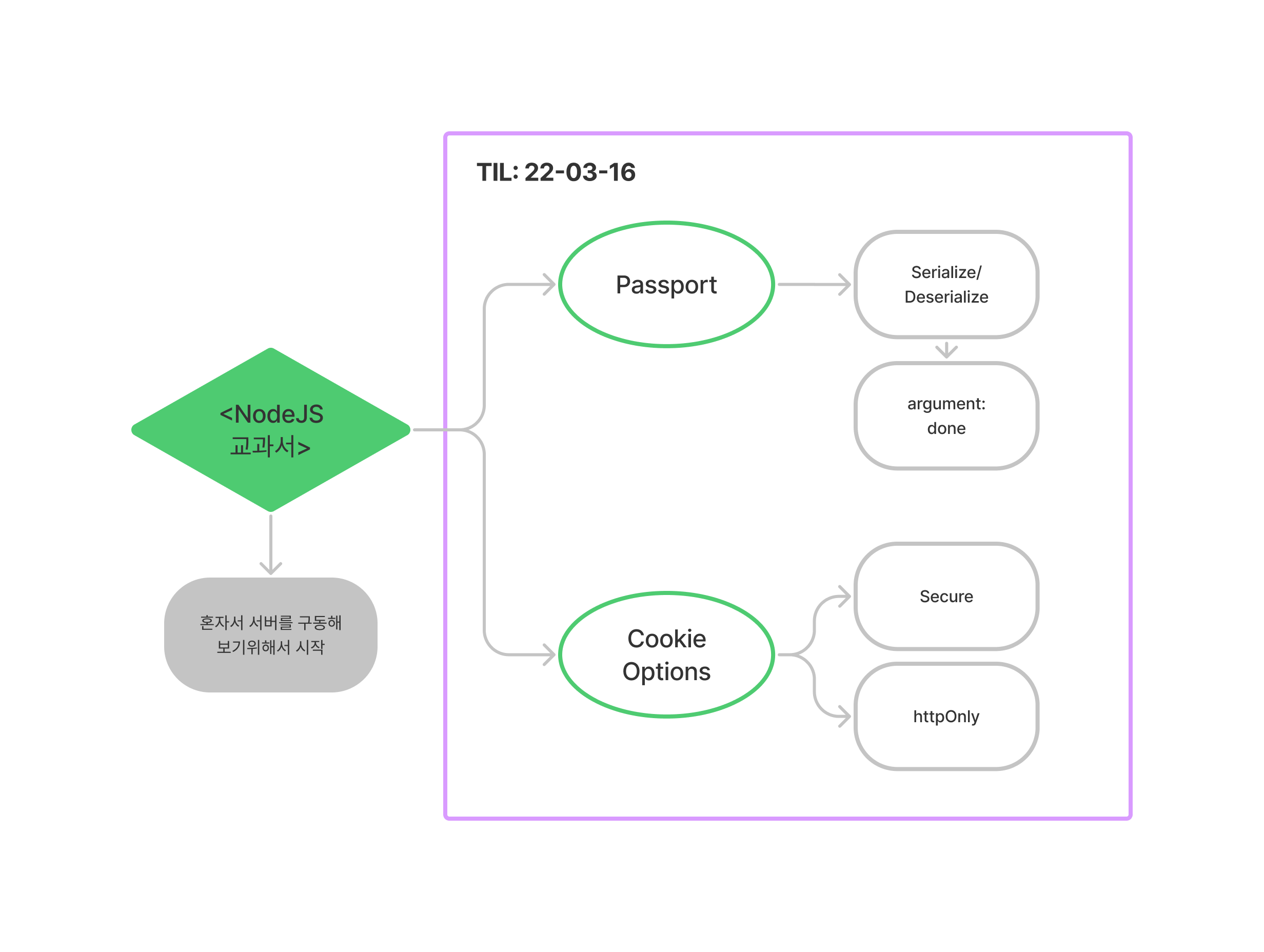 TIL: Passport/serialize-deserialize, cookie options