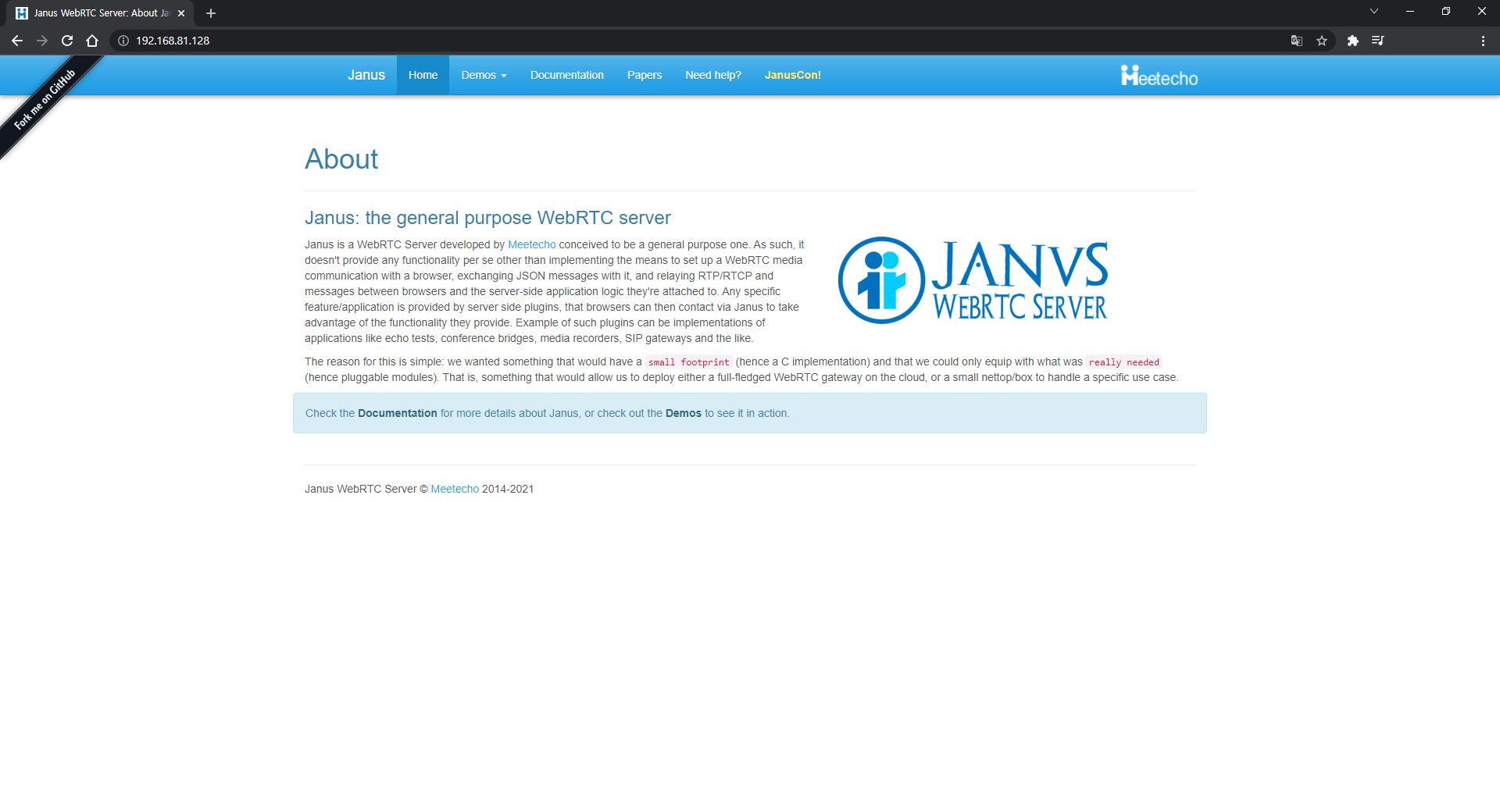 Janus Gateway (3) :: Demo Service 구동하기