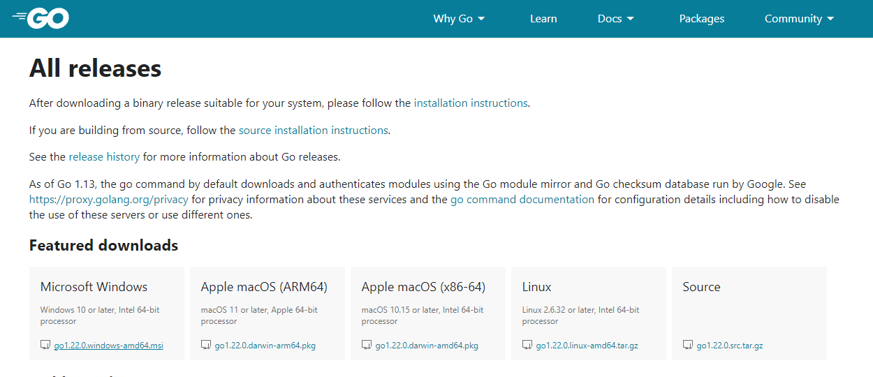 [go] Golang - 환경세팅