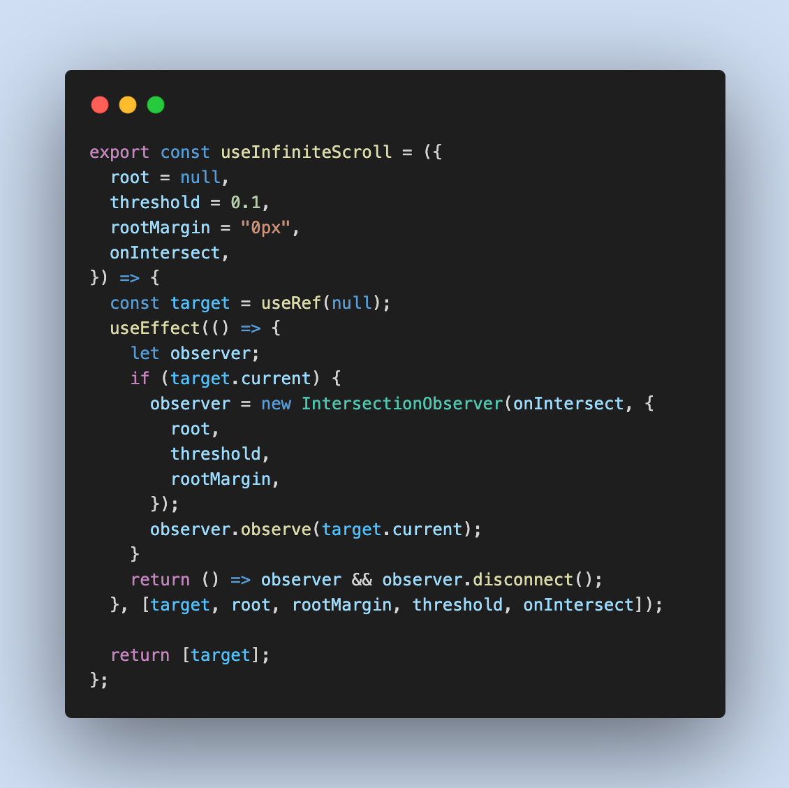 IntersectionObserver API