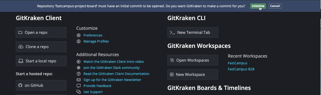 Github + GitKraken 연동하여 Repository 생성 및 관리하기 (+ Repository 관련 기능 간단 설명)