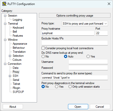 [Lab] putty로 Remote 서버에 연결하기(Proxyjump)