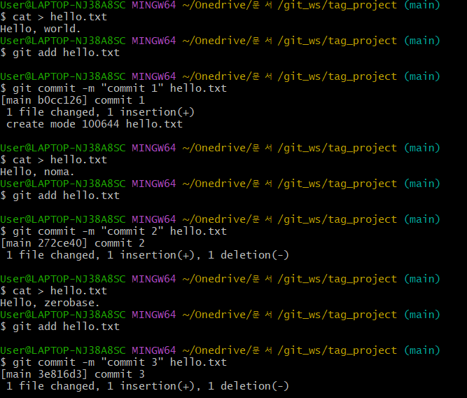 일일스터디_240416_Git : Tag