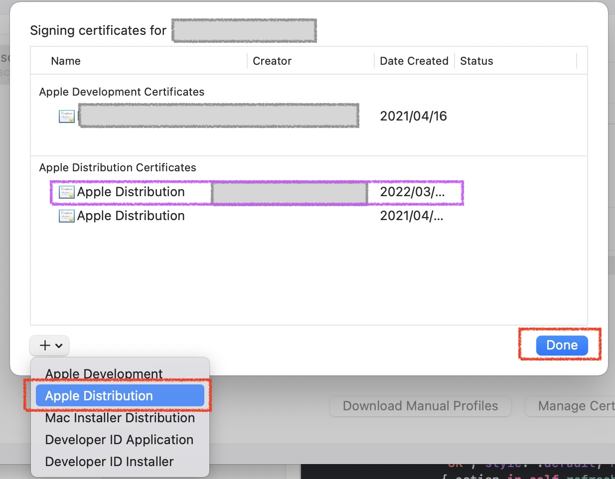 [Apple Developer 조치 필요: Distribution 인증서가 30일 후에 만료됨] 메일이 왔을때 대처법
