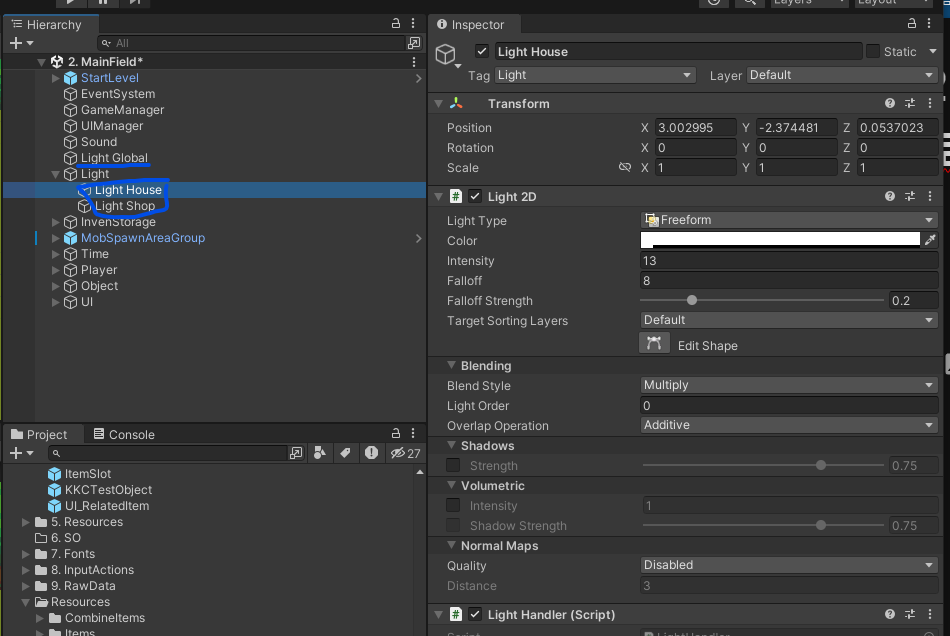 24.03.06 TIL - Unity : 2D 게임에서 Universal RP로 낮밤 & 조명 표현