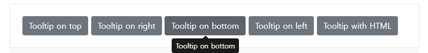 Bootstrap - 튤팁(Tooltips)