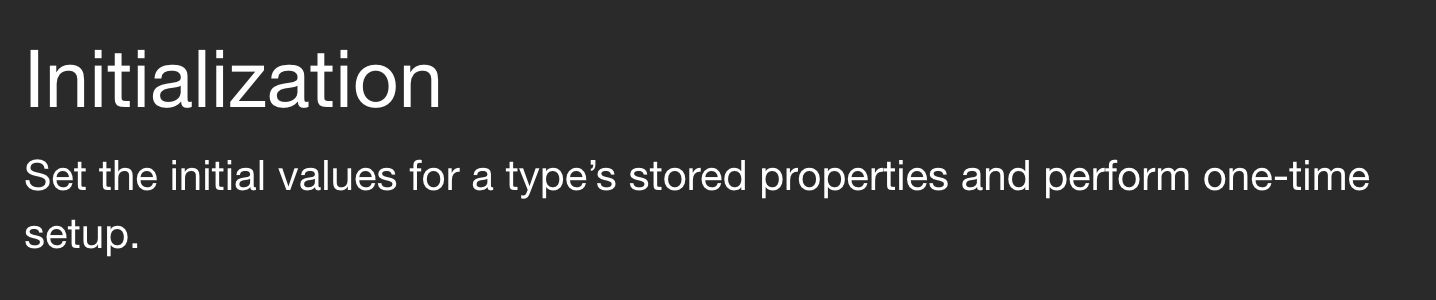 [Swift] Initializer(생성자) 1/ 3