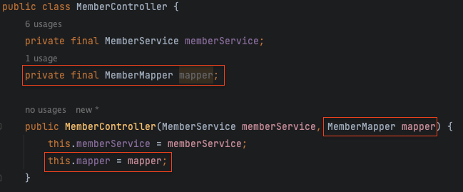 서비스 계층_Entity & Mapper
