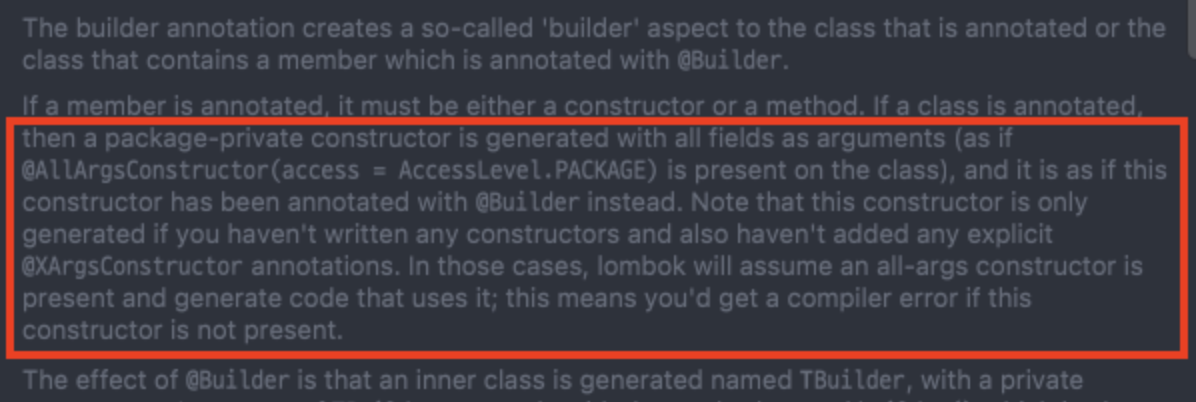 룸북의 @Builder, @All/NoArgsConstructor에 대한 오해