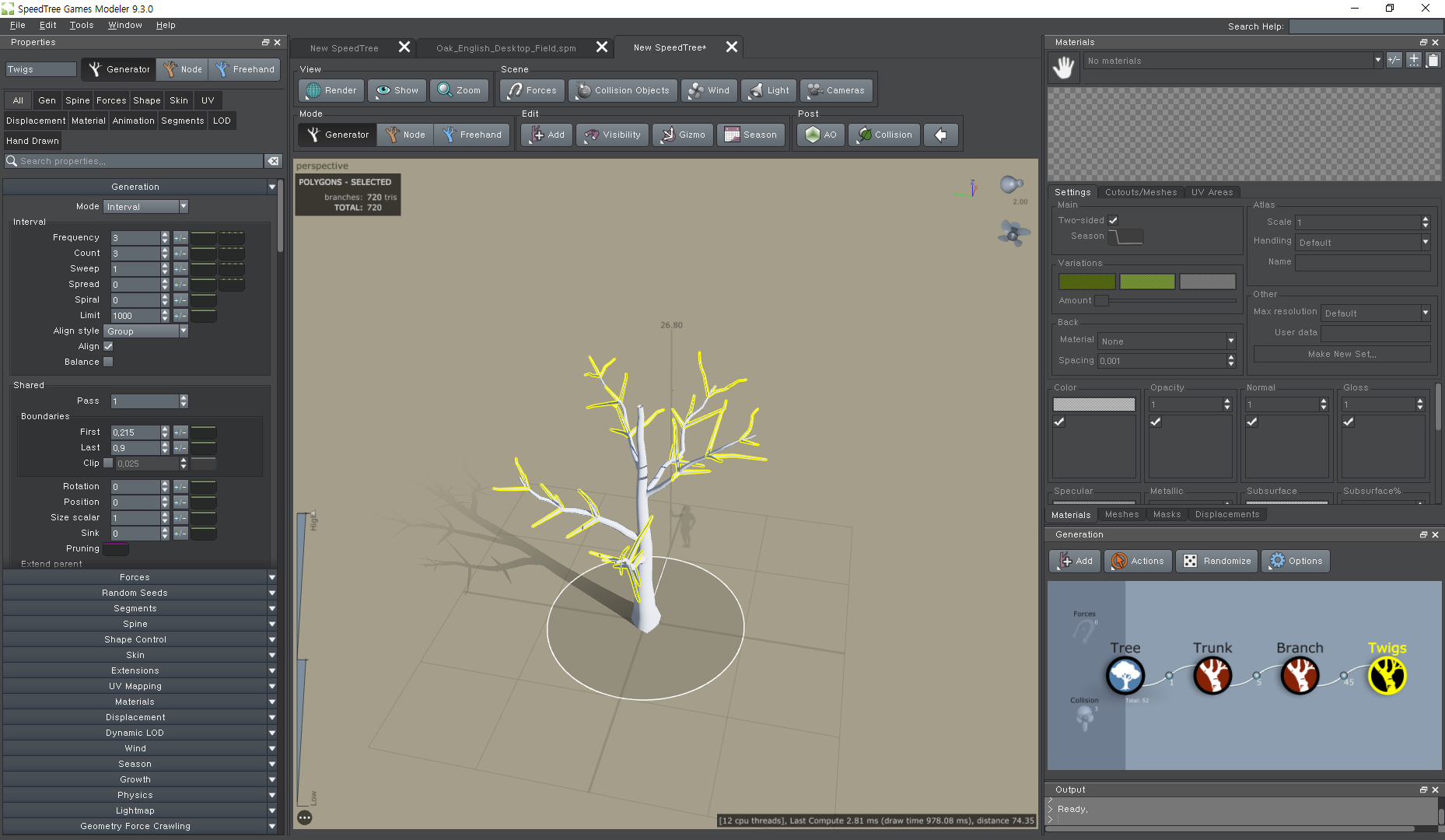 Speed Tree Generation #1