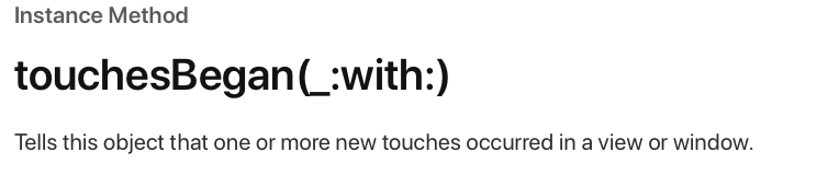 touchesBegan vs TapGestureRecognizer