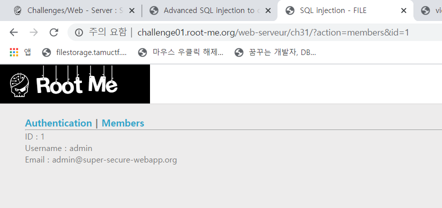 Rootme] Sql Injection File Reading