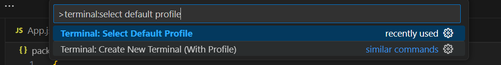 VSCode 터미널 변경하기