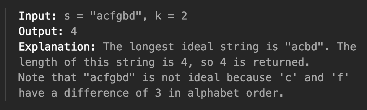 [leetcode] Longest Ideal Subsequence