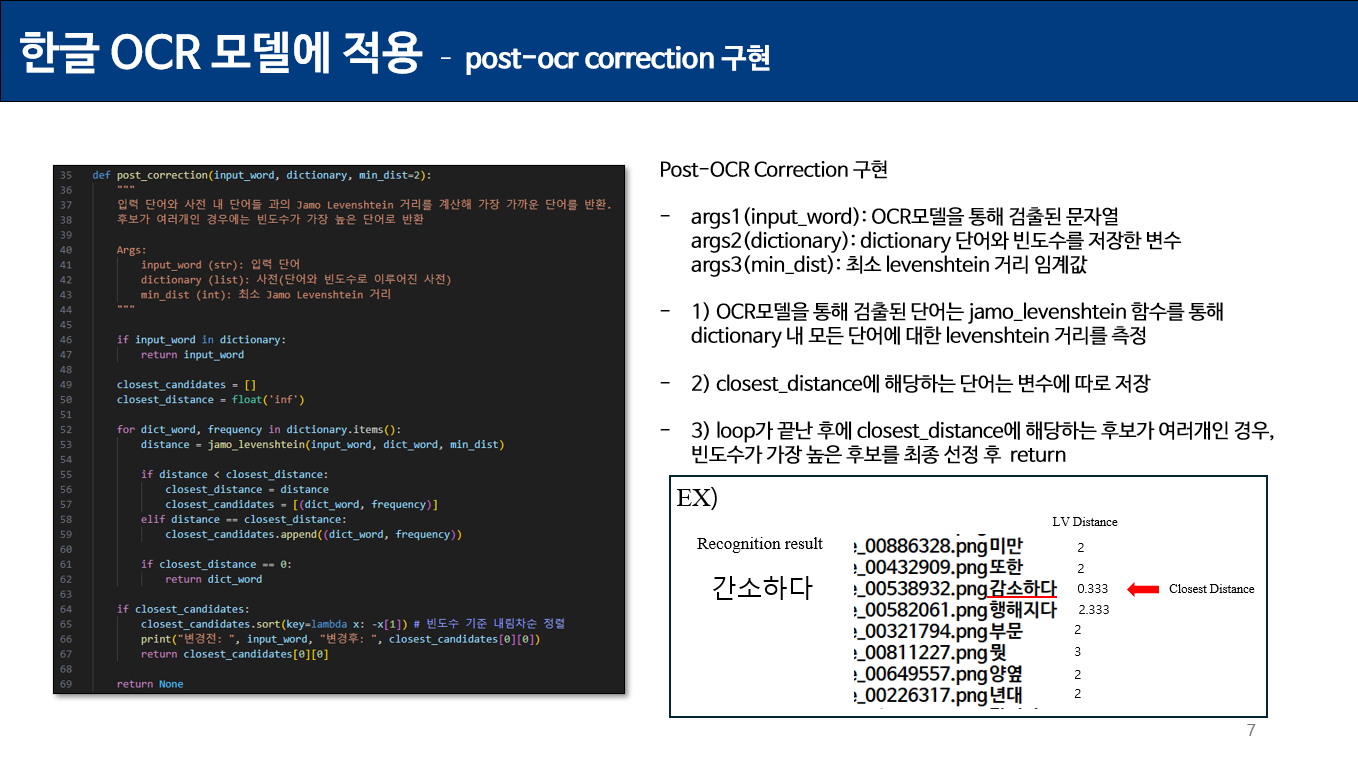 [deep-text-recognition-benchmark] OCR 후처리(OCR Post Processing)기능 추가 ...